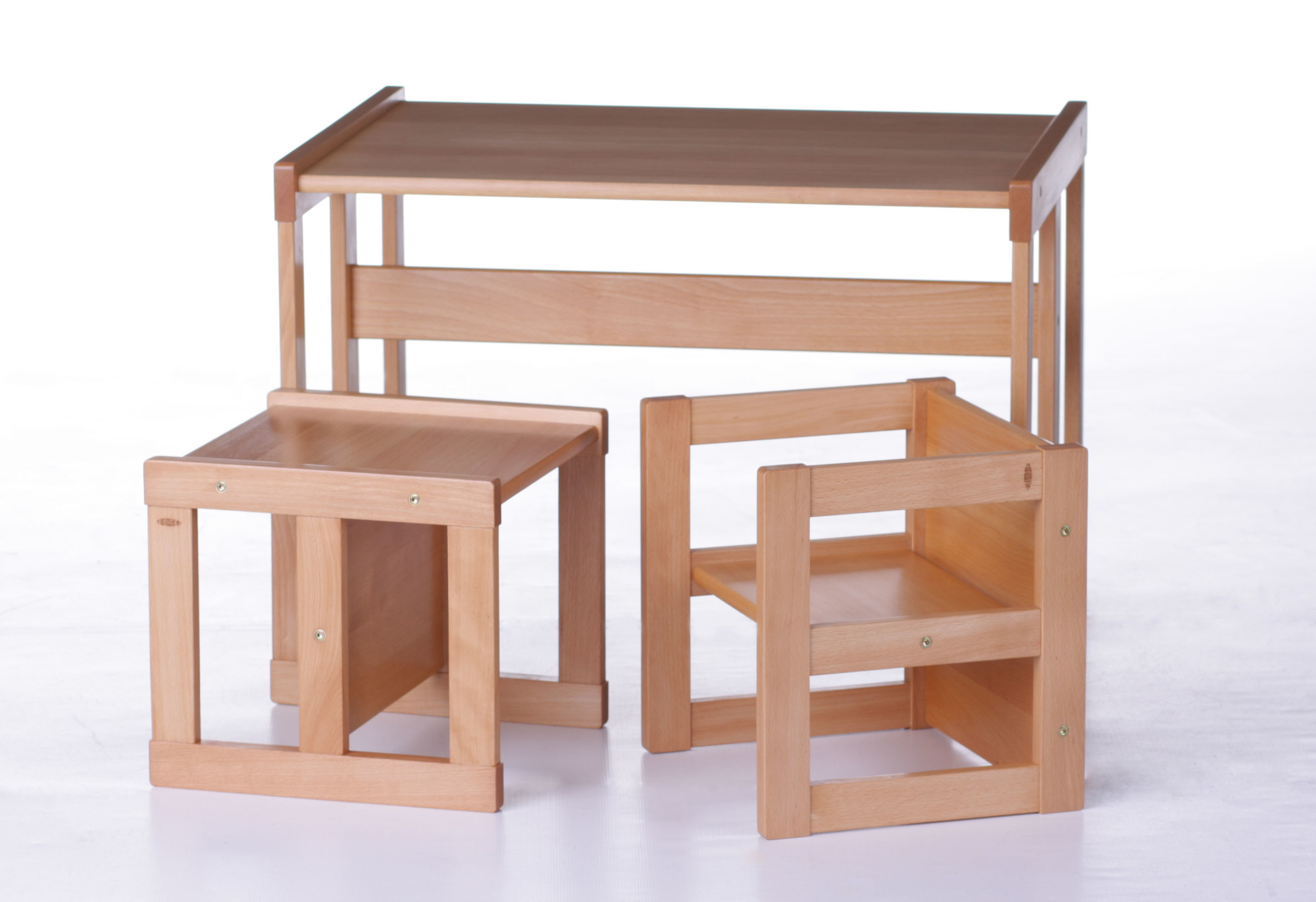 Detský drevený stôl a dve stoličky pre deti od 3 rokov | Montessori ...